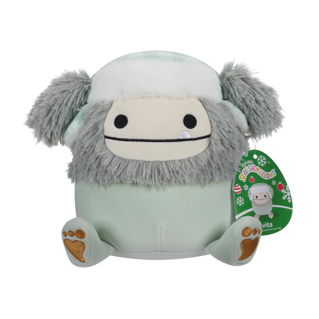 Squishmallows 19 Cm Christmas Evita The Grey Bigfoot